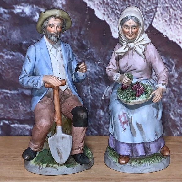 Homco | Other | Homco Man Woman Hand Painted Ceramic Figurines 433 ...